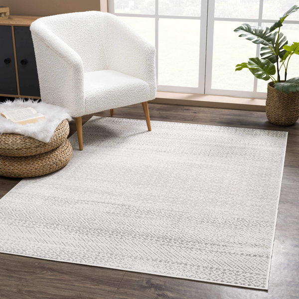 Loon Peak® Ballville Bohemian Southwestern Gray/Ivory Area Rug ...
