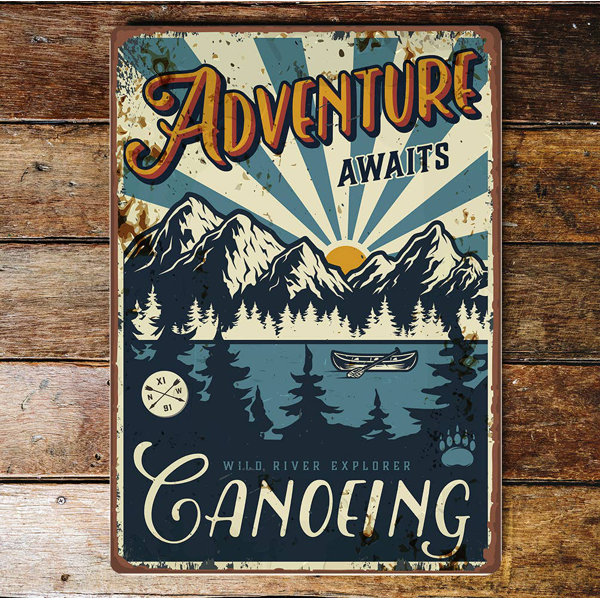 East Urban Home Adventure AwaIts Canoeing Wall Décor | Wayfair.co.uk