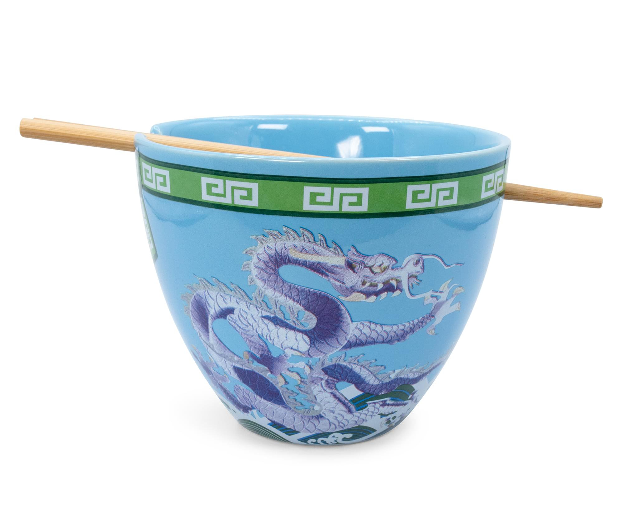 Trinx Bowl Bop Blue Dragons Japanese Dinnerware Set | 16-ounce Ramen ...