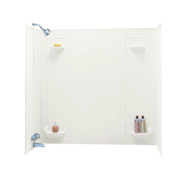 Swan Solid Surface 60" x 60" x 30" Three Panel Shower Wall | Wayfair