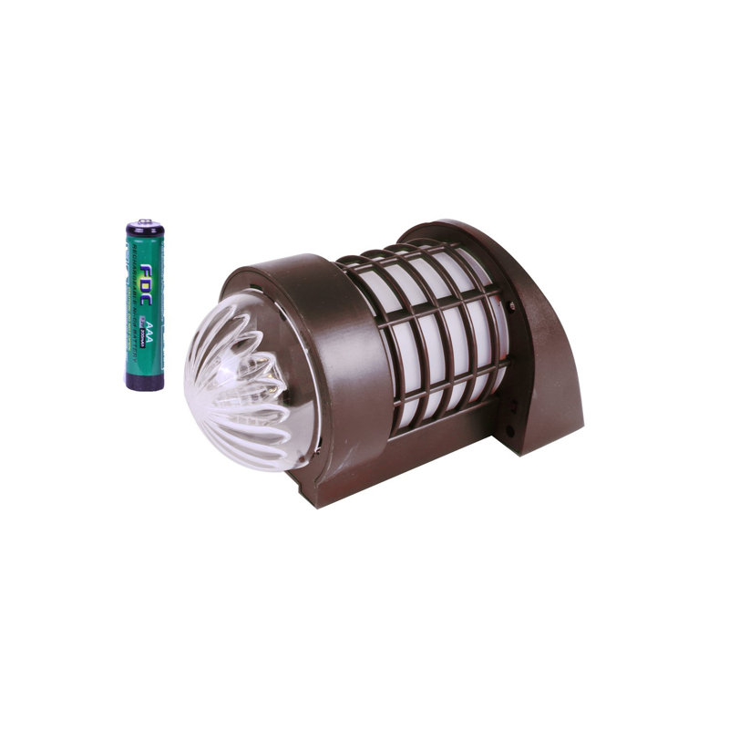 Crosslight Bronze Solar Powered Integrated LED Fence Post Cap Pack ...