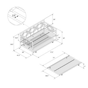 Hashtag Home Ekstrom Daybed with Trundle & Reviews | Wayfair