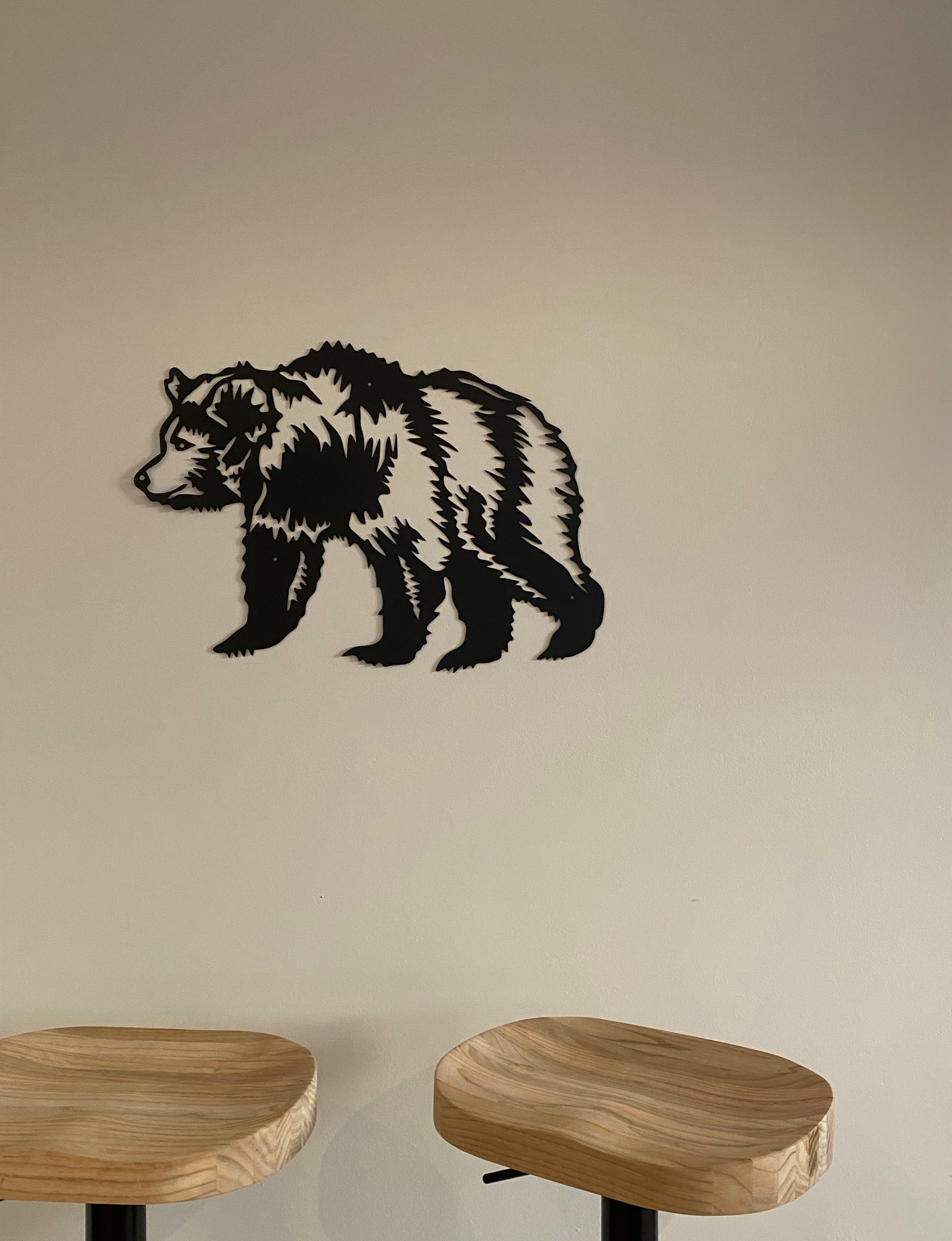 Millwood Pines Metal Bear Wall Décor | Wayfair