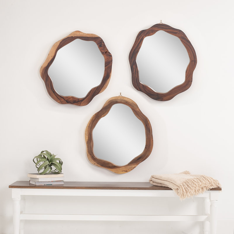 Union Rustic Alphie Asymmetrical Wood Mirror & Reviews | Wayfair