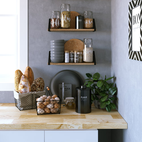 Gracie Oaks Lorne 2 Piece Bracket Shelf & Reviews | Wayfair