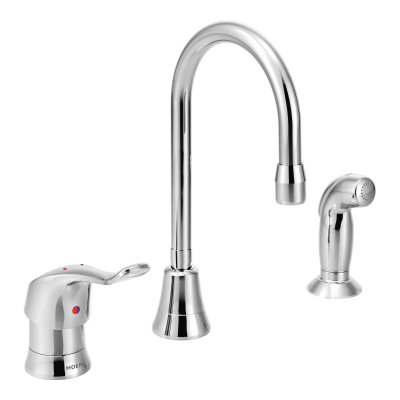 Moen M-Dura Multi Purpose Single Handle Kitchen Faucet with Side Spray ...
