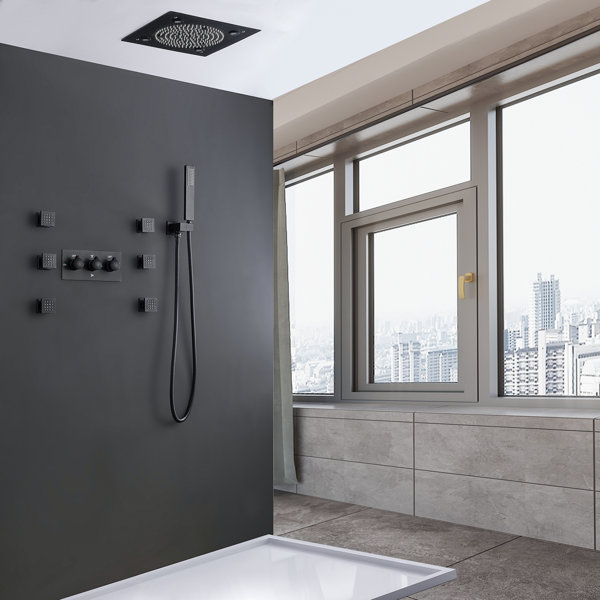 Inhouse LED Multi-Function Complete Shower System with Rough-in Valve ...