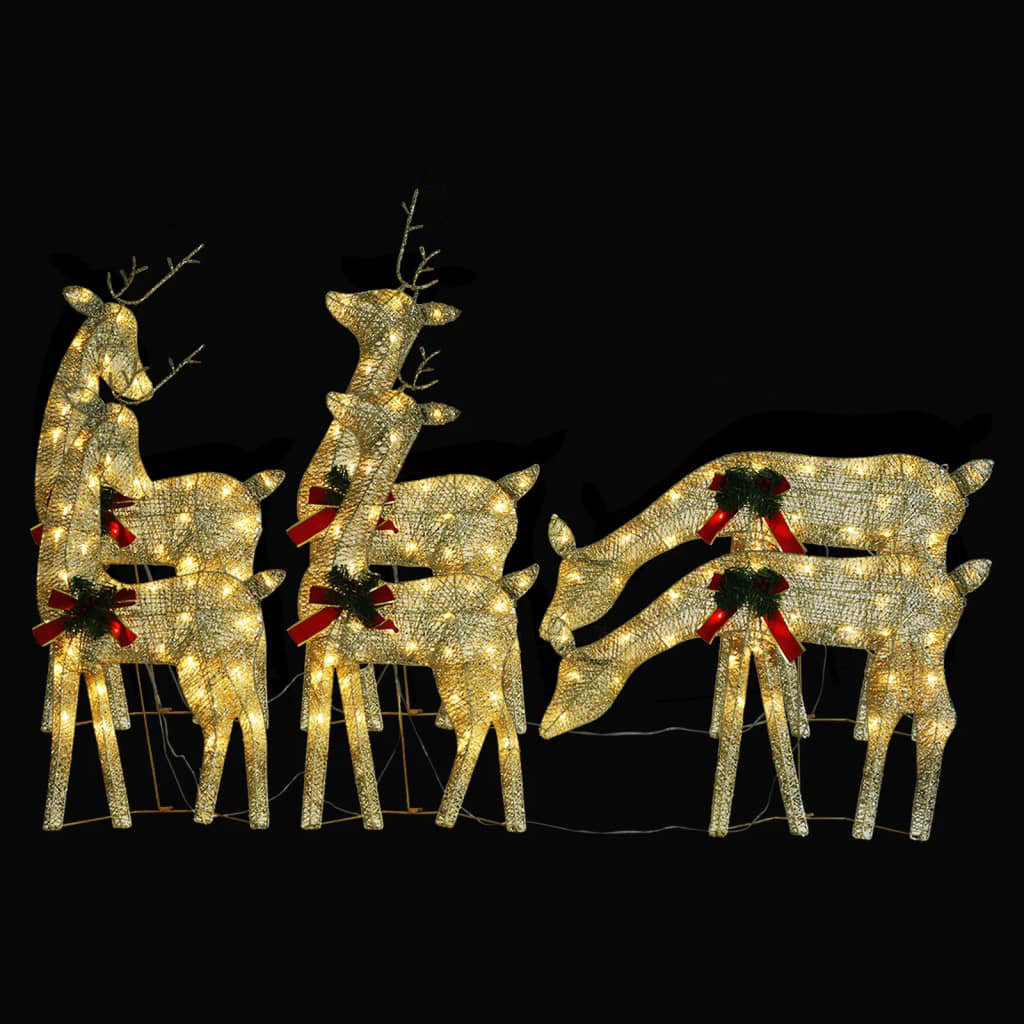 The Seasonal Aisle 6 Piece Mesh Christmas Reindeers Lighted Display Set ...