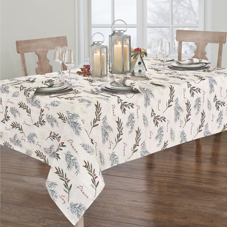 The Holiday Aisle® Liddle Round Floral Christmas Tablecloth & Reviews ...