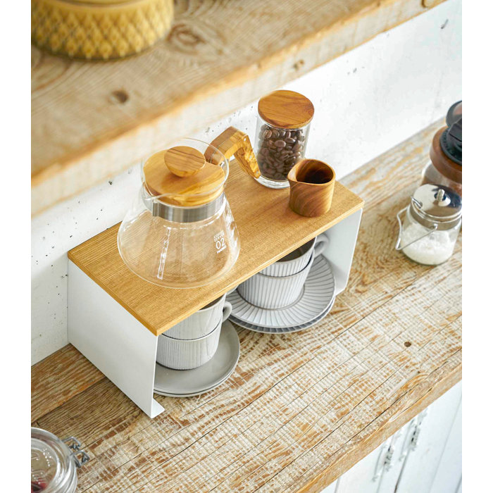 Yamazaki USA Tosca Yamazaki Home Wood-Top Stackable Kitchen Rack ...