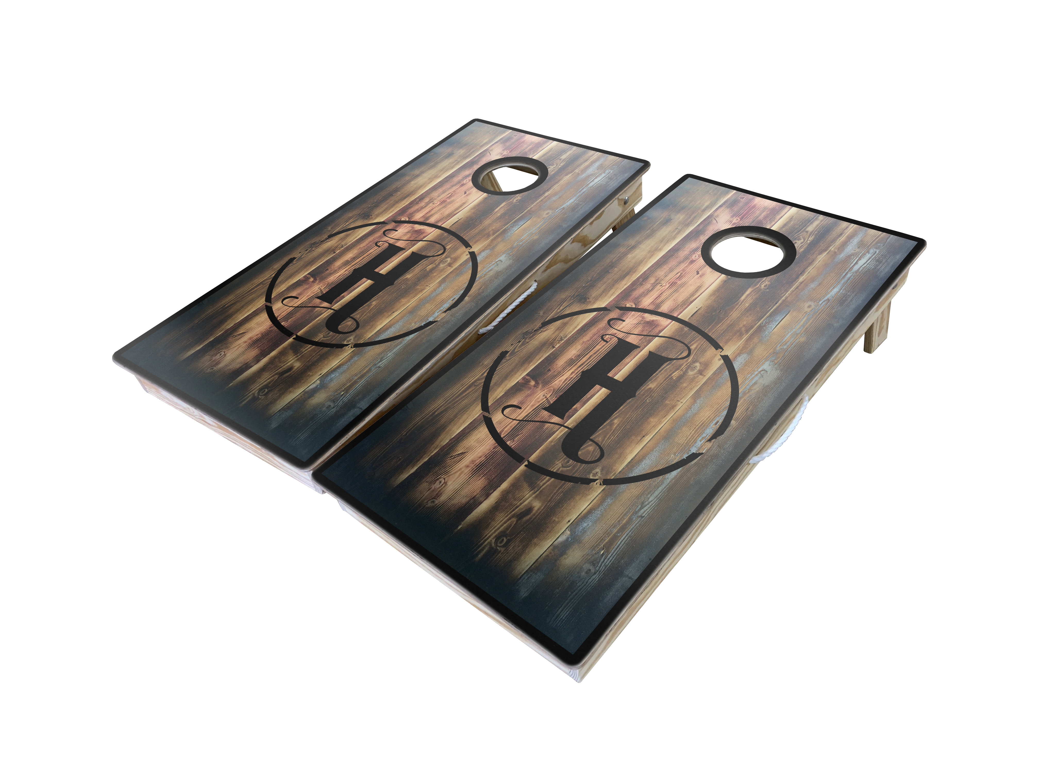 WestGeorgiaCornhole 2' x 4' Barnwood Custom Solid Wood Cornhole Board ...