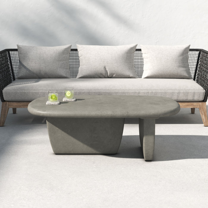 AllModern Barkett Concrete Outdoor Coffee Table | Wayfair