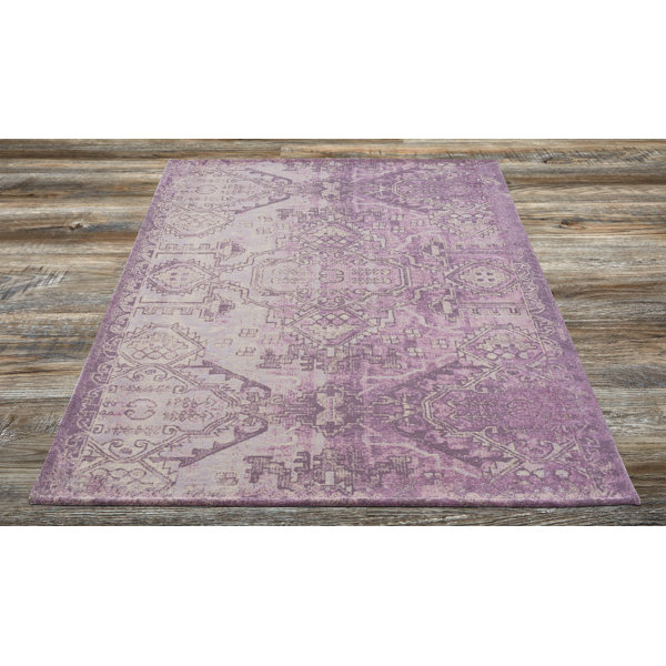 Bungalow Rose Mork Handmade Mauve Rug | Wayfair
