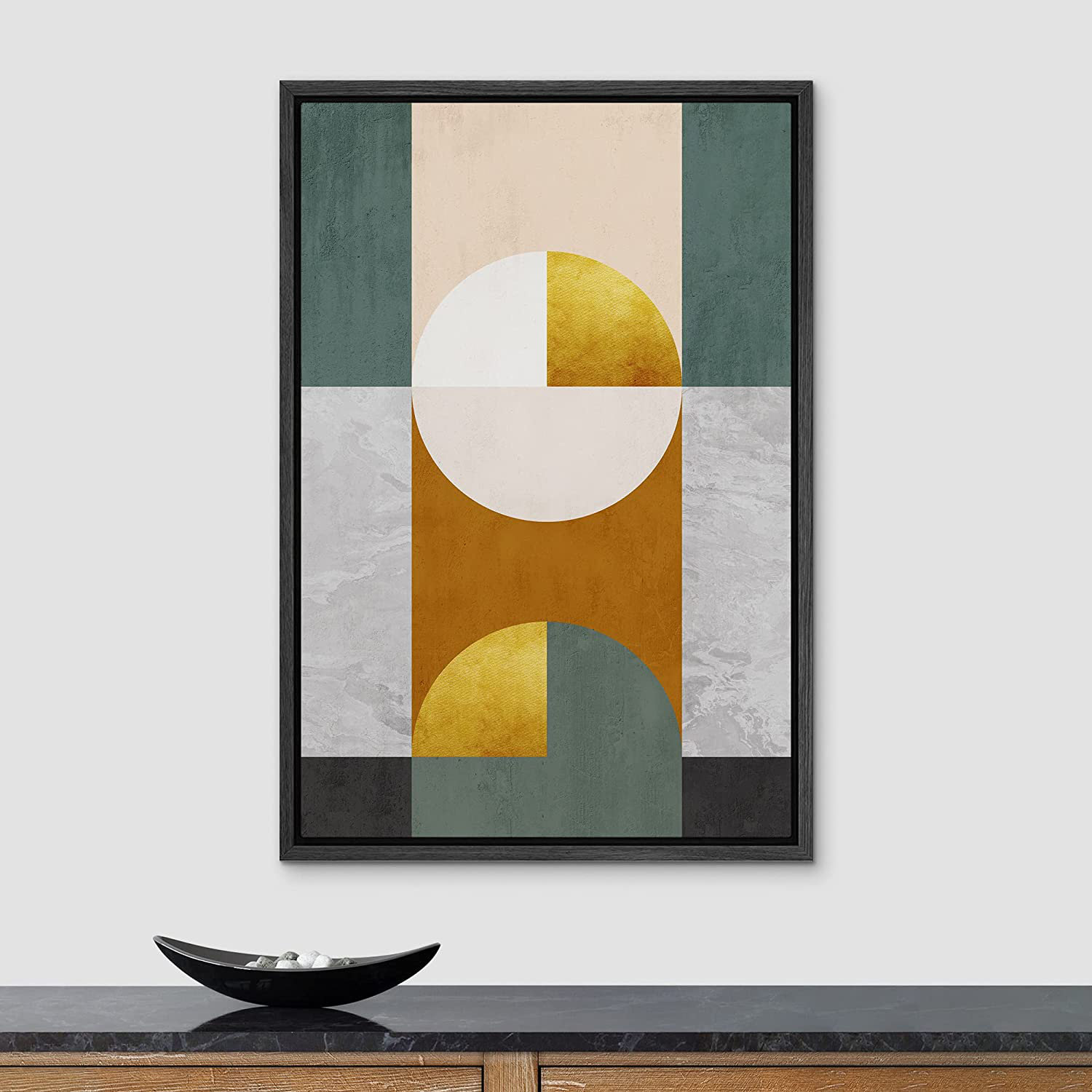 SIGNLEADER Block Circles Abstract Shapes Illustrations - Floater Frame ...