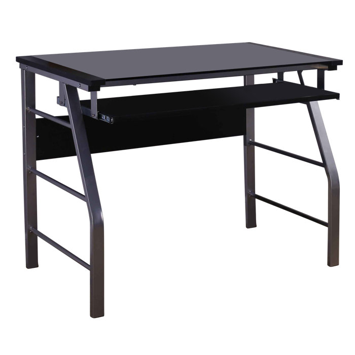 Ebern Designs Brosley Computer Desk with Pull-Out Keyboard Tray ...