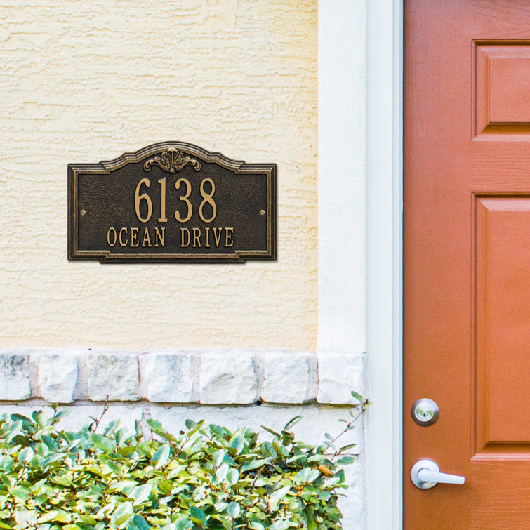 Whitehall Products Gatewood Personalized Standard 2-Line Wall Address ...