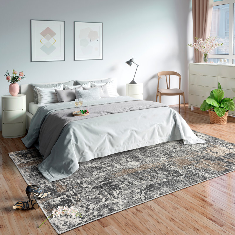 17 Stories Performance Gray Rug | Wayfair