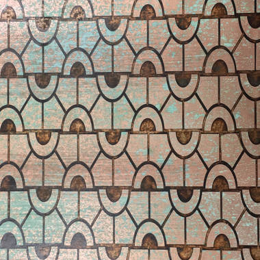 Stanton Gray Maxine Abstract Metallic Wallpaper Roll | Perigold