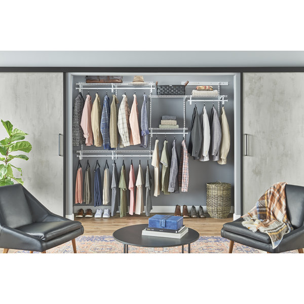 ClosetMaid ShelfTrack 60" W - 96" W Closet System Starter Kit & Reviews ...
