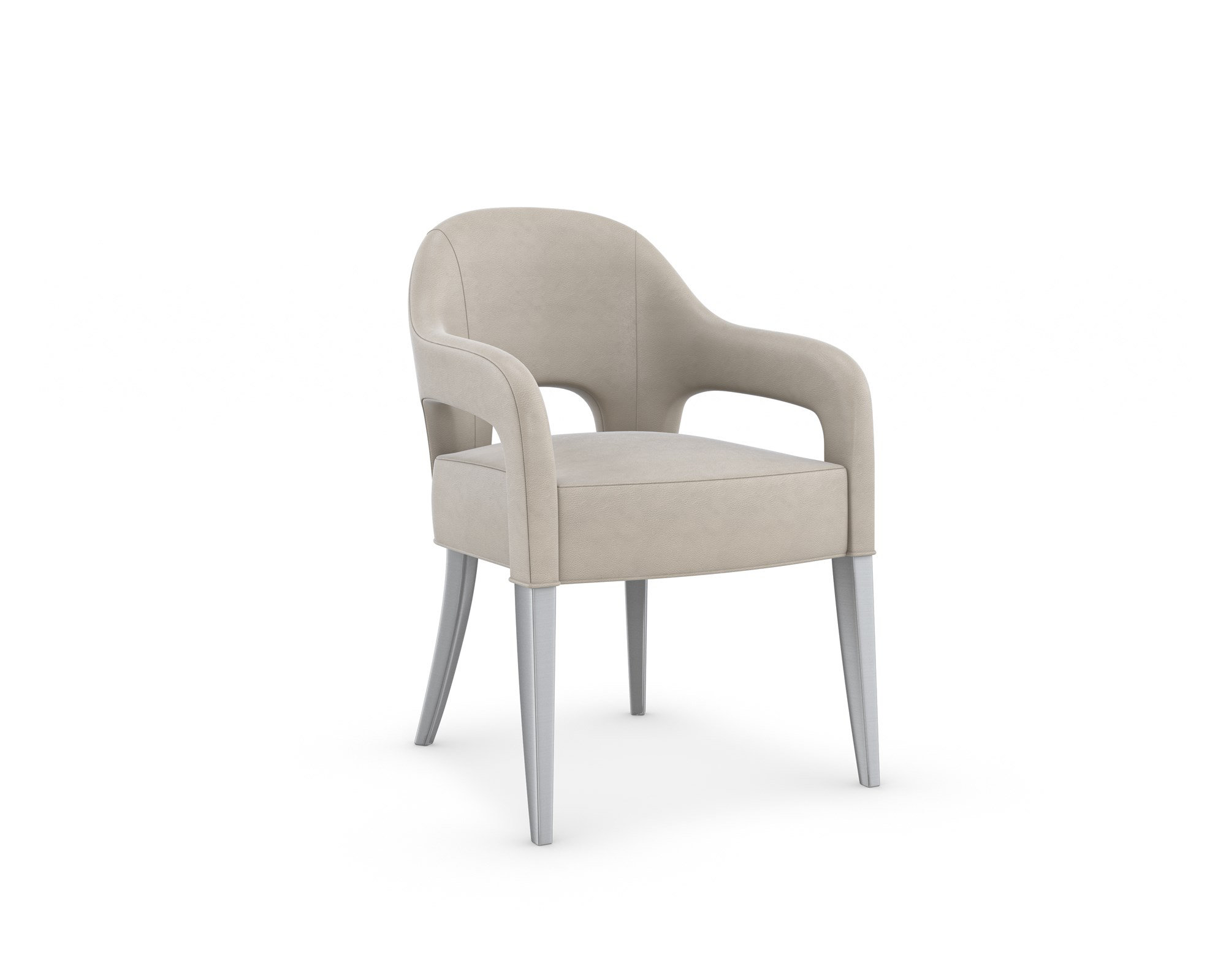 Caracole Modern La Moda Arm Chair in Beige | Wayfair
