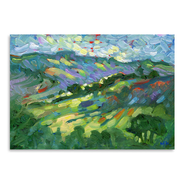 Marlow Home Co. Hillside by Mary Kemp - Poster Art Print | Wayfair.co.uk