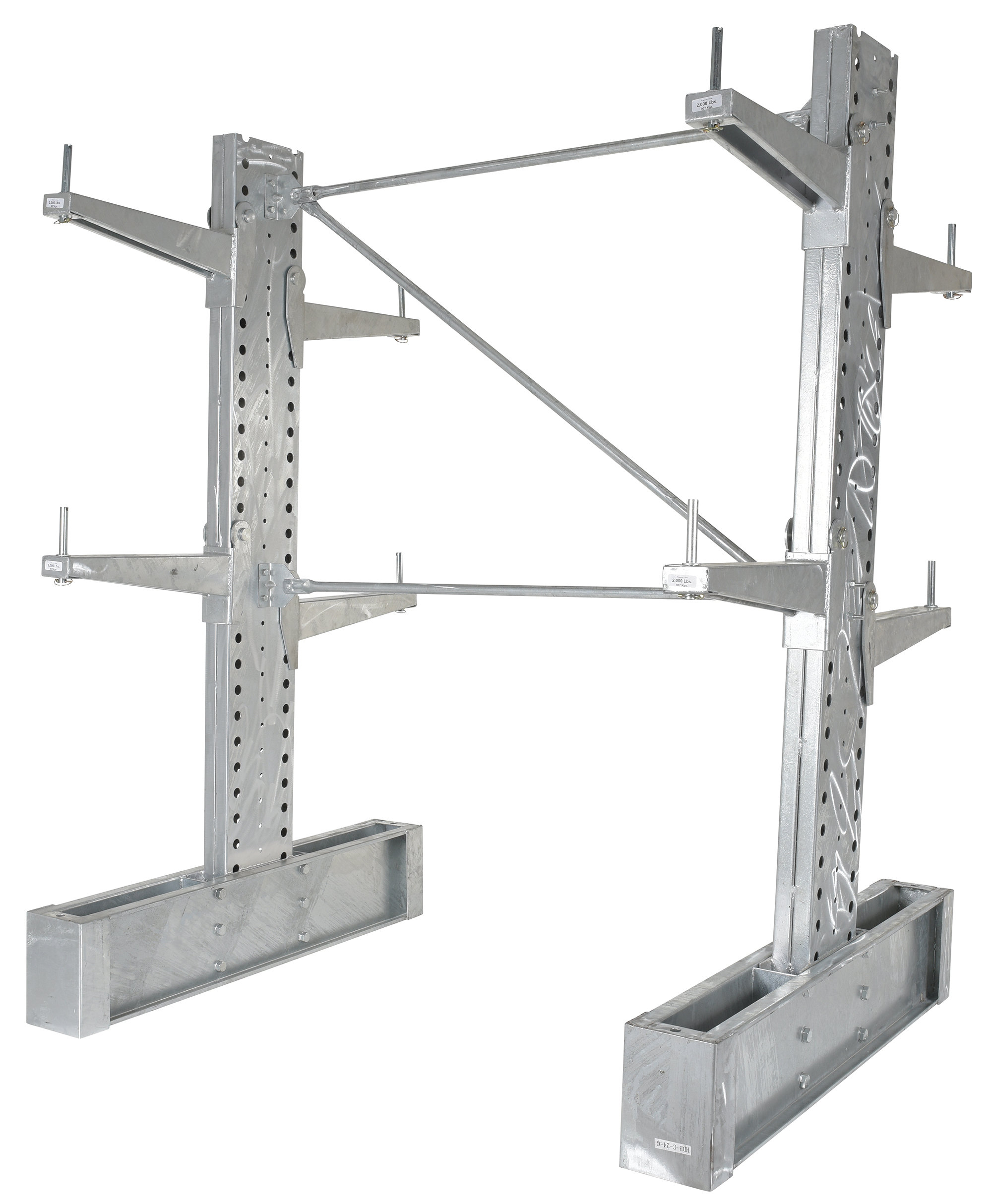 WFX Utility™ Burnham 96" H x 72" W Galv Cantilever Storage Rack | Wayfair