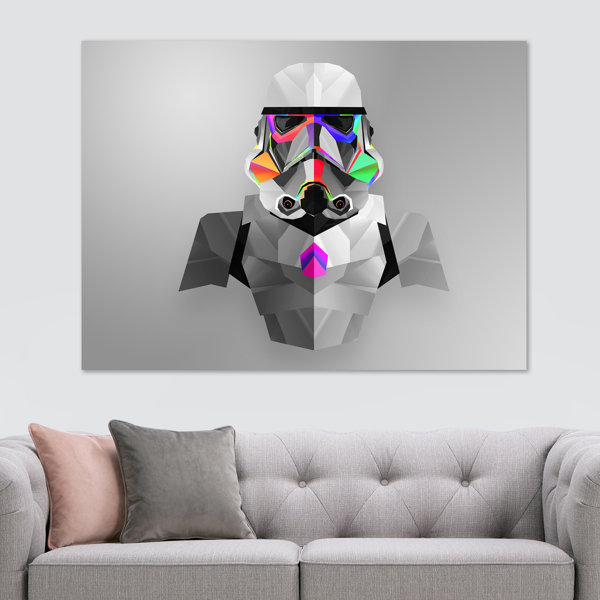 Latitude Run Stormtrooper Star Wars Geometric - Wrapped Canvas Art ...