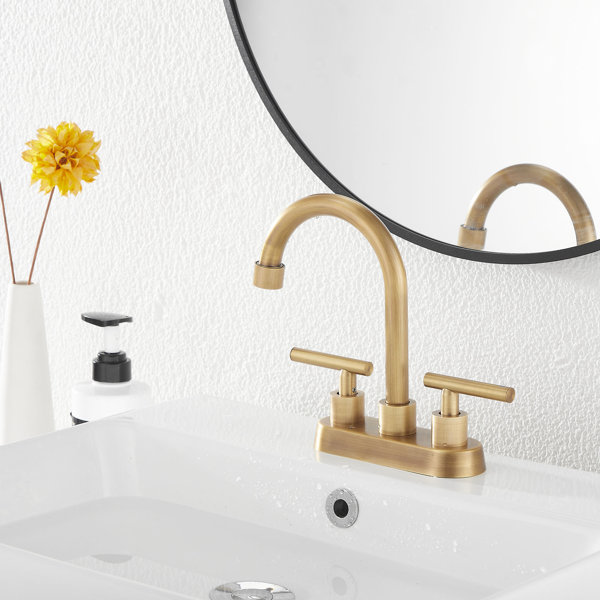 UFINE Centerset Faucet 2-handle Bathroom Faucet with Drain Assembly ...