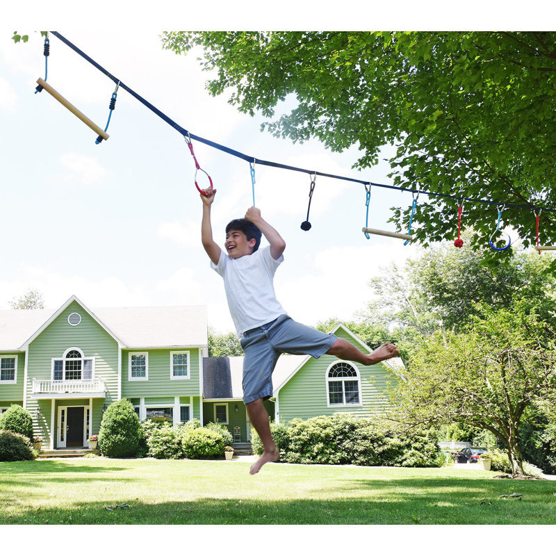 Sunny & Fun Slackline Monkey Bar and Ladder Kit & Reviews | Wayfair