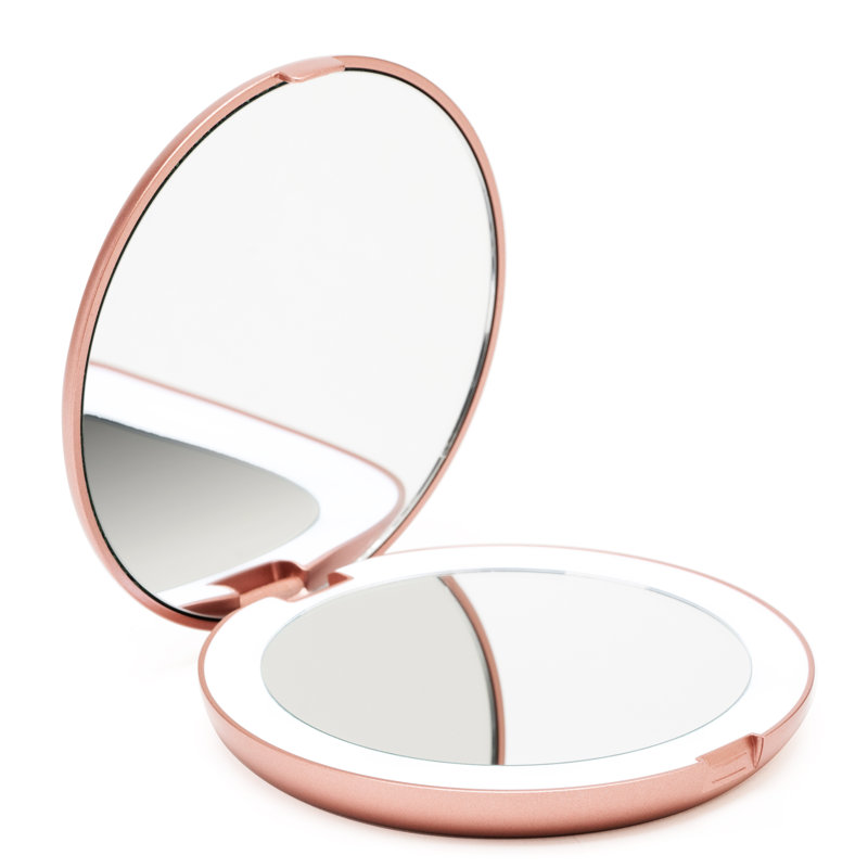 Fancii Modern Lighted Magnifying Compact Mirror & Reviews | Wayfair