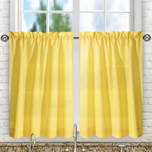 Wayfair | Yellow & Gold Valances & Kitchen Curtains You'll Love in 2022