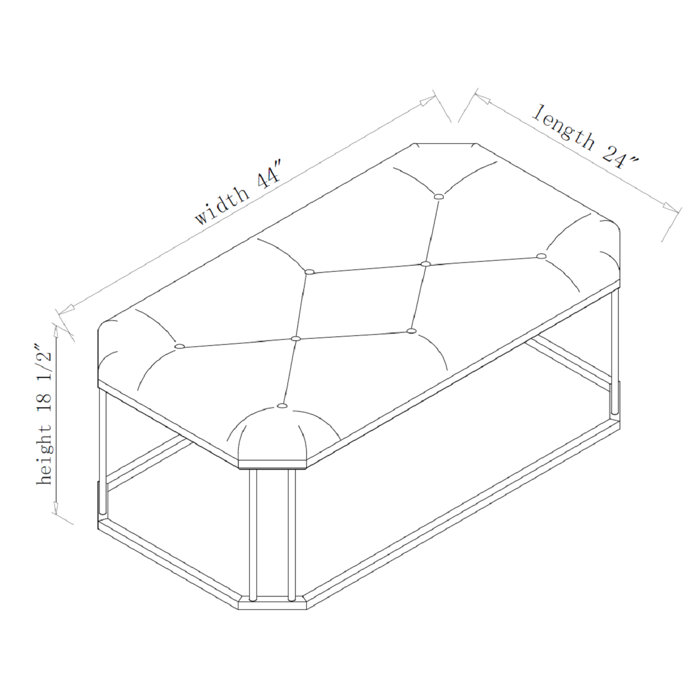 Everly Quinn Otten Upholstered Ottoman | Wayfair