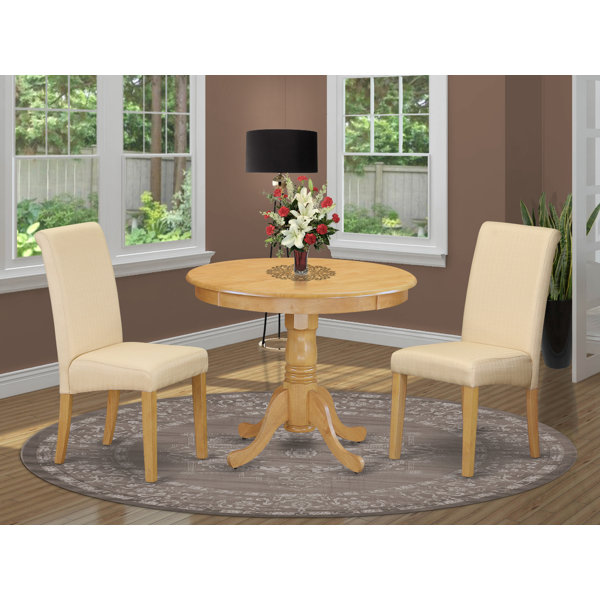 Charlton Home® Zaftig 2 - Person Solid Wood Dining Set & Reviews | Wayfair
