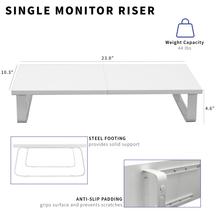 VIvo White Monitor Riser | Wayfair