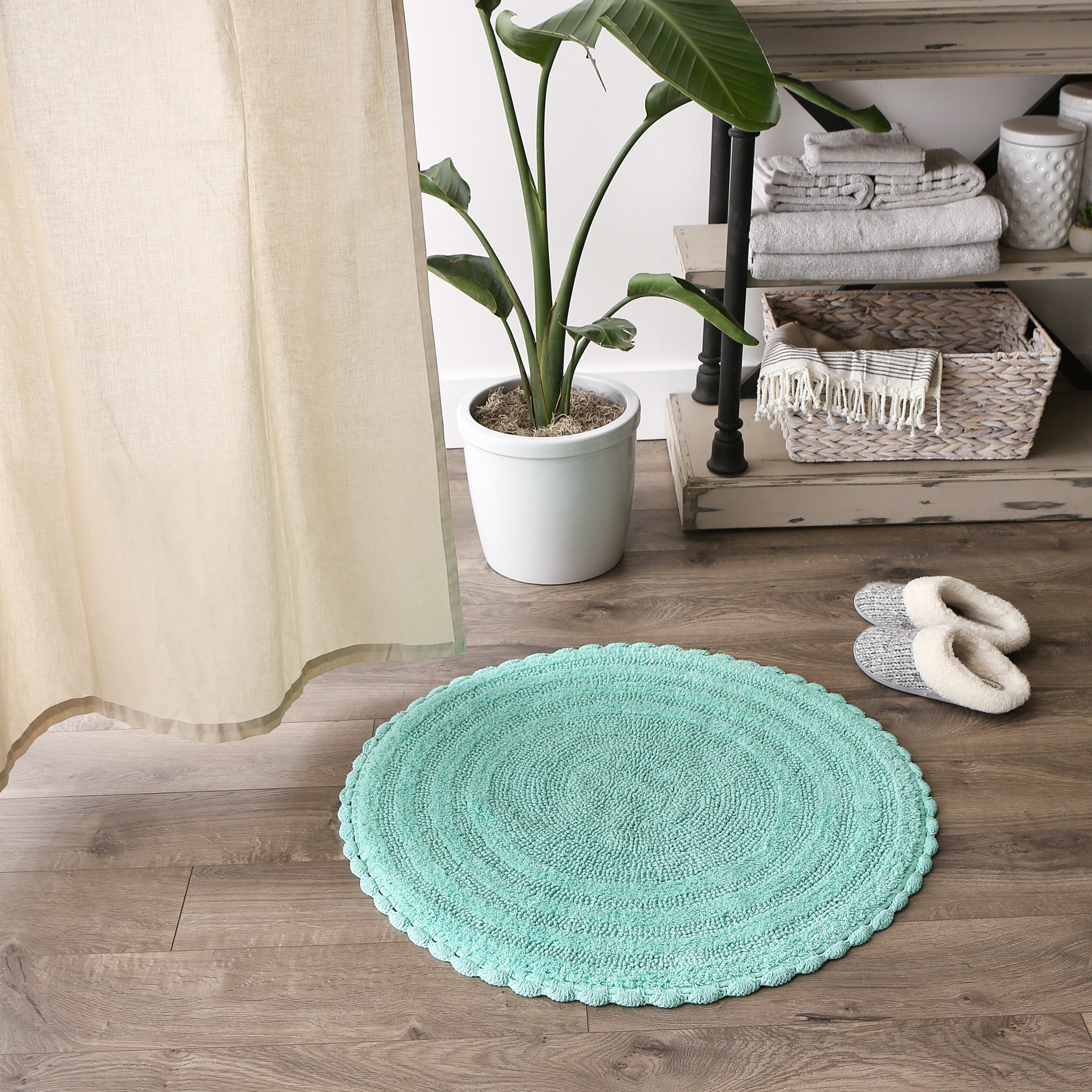 Eider & Ivory™ Hoang Crochet Bath Mat Single Piece & Reviews | Wayfair