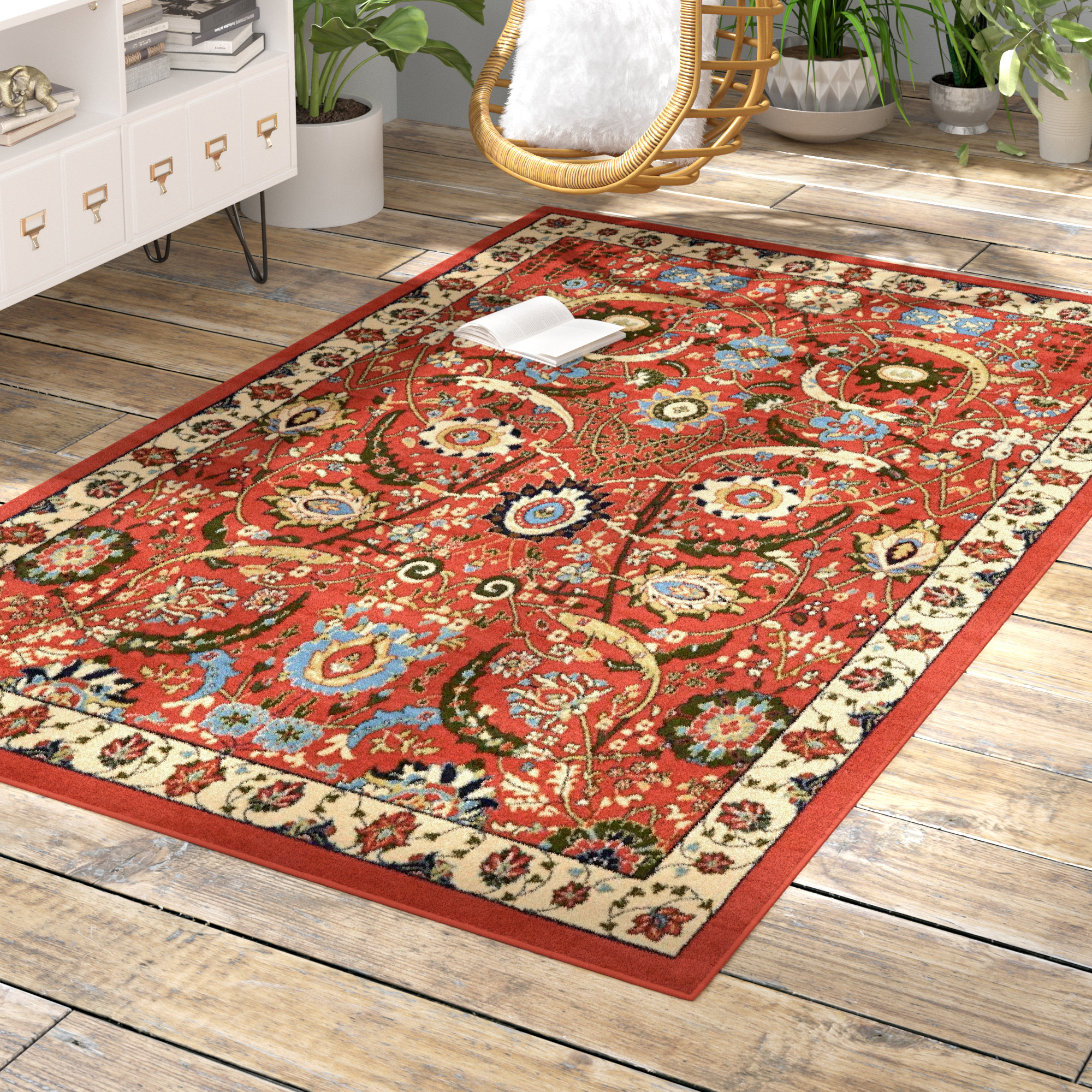 World Menagerie Britannia Performance Terracotta Rug & Reviews | Wayfair
