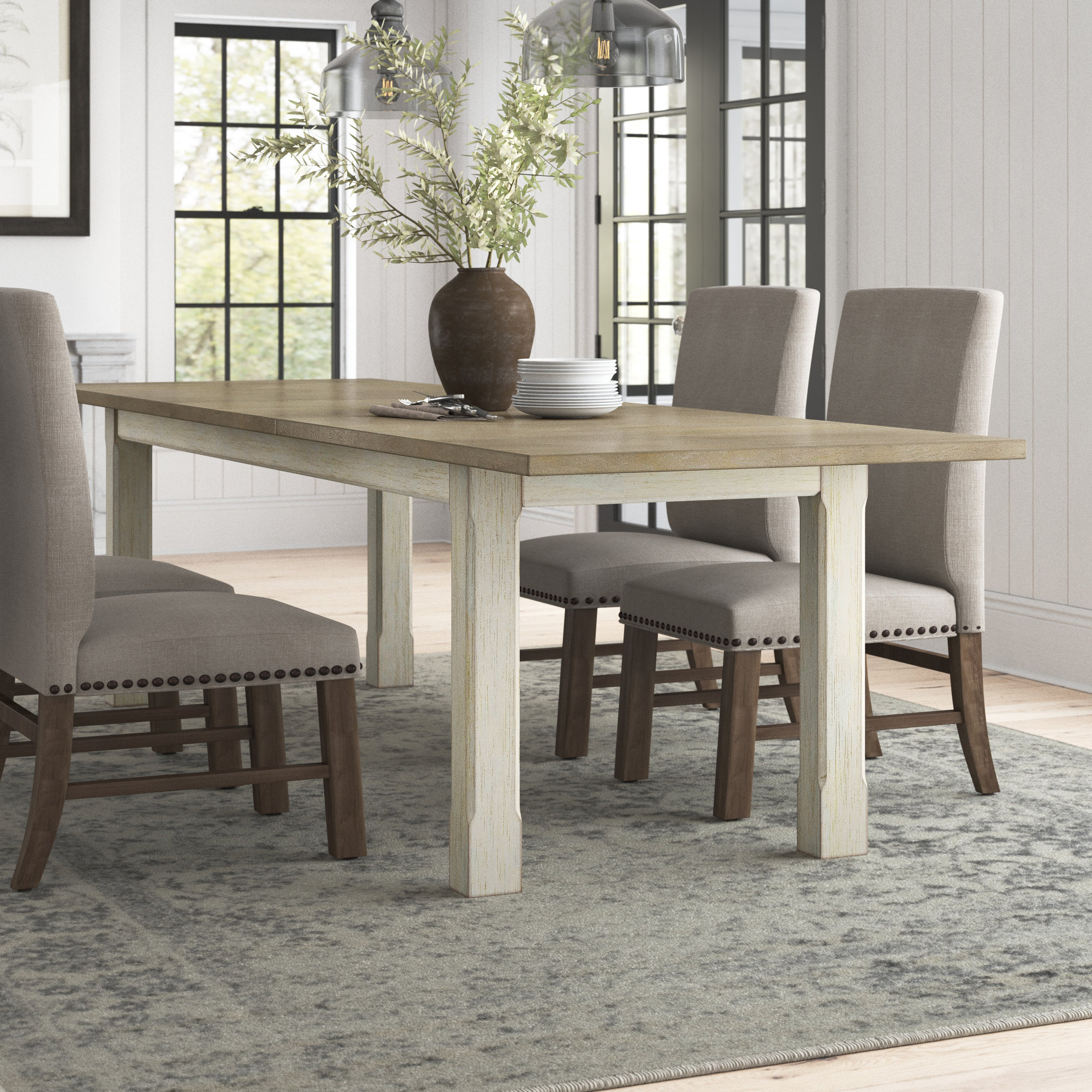 Laurel Foundry Modern Farmhouse Oakman Extendable Dining Table | Wayfair