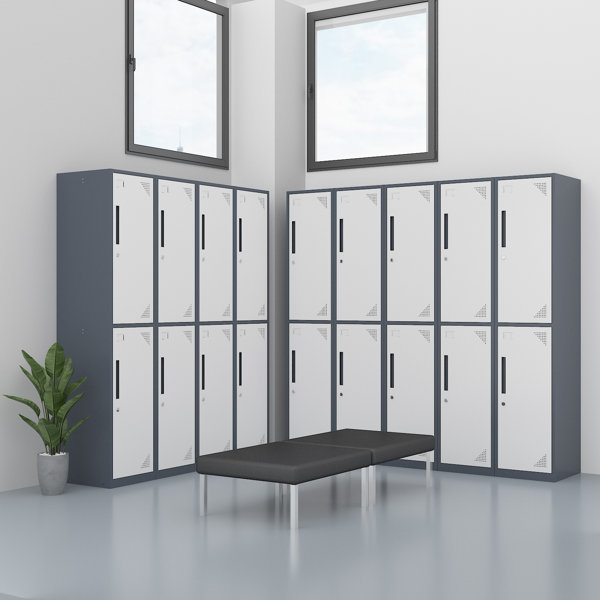 Letaya 15 Inch Wide Storage Lockers Cabinet With 2 Doors And Keys For ...