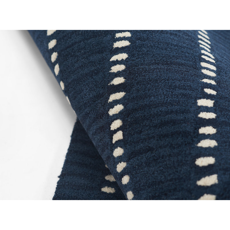 AllModern Nichols Handmade Wool Navy Rug & Reviews | Wayfair