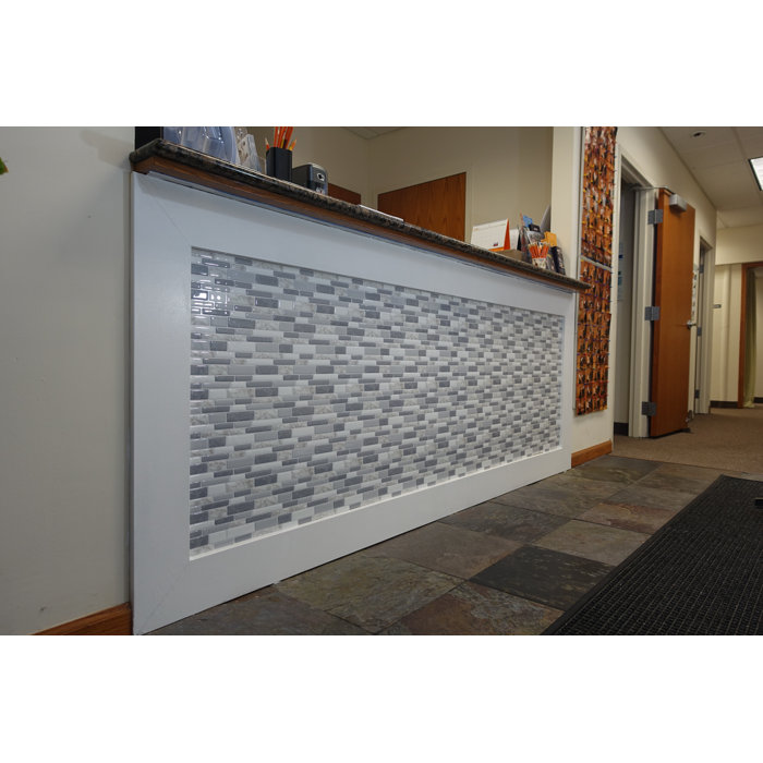 TicTacTiles 10" x 10" PVC Peel & Stick Mosaic Tile in Gray & Reviews ...