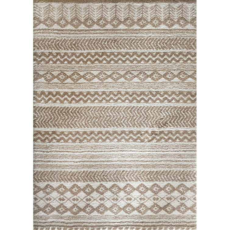 Foundry Select Performance Beige/White Rug | Wayfair