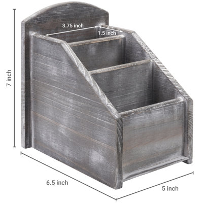 MyGift Wood 3 Slot Remote Control Storage Caddy & Reviews | Wayfair