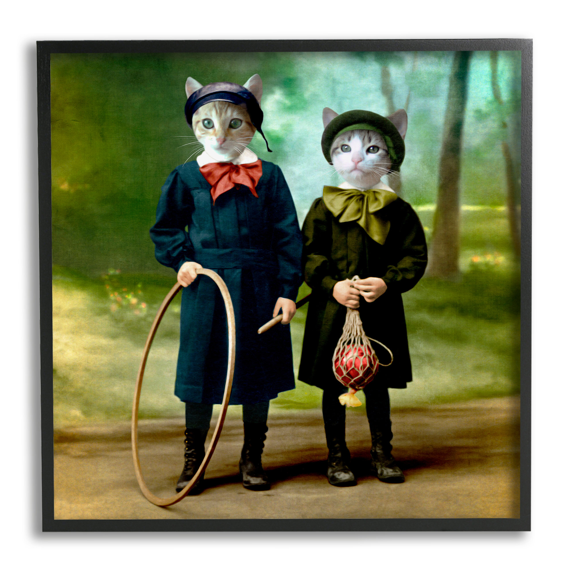 Stupell Industries Cats Wearing Classic Clothing Vintage Style ...