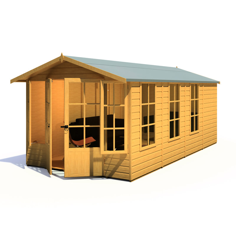 Shire Sheds Delmora 8 Ft x 16 Ft Summerhouse | Wayfair.co.uk