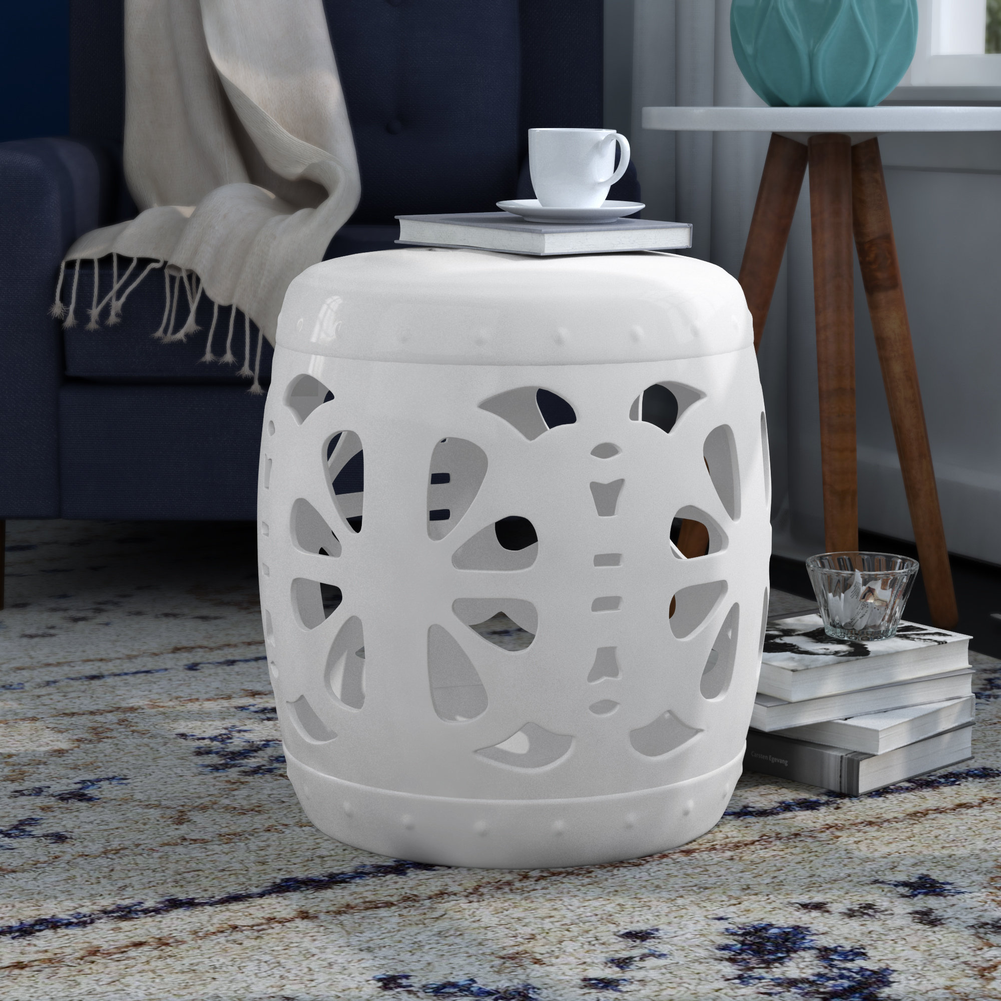 Brayden Studio® Ceramic Accent Stool & Reviews | Wayfair