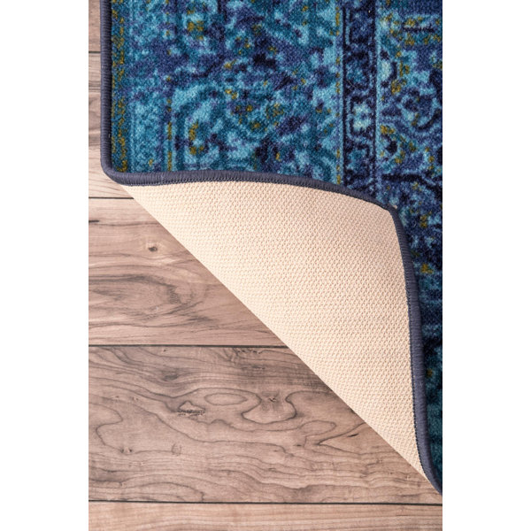 Bungalow Rose Performance Blue Rug & Reviews | Wayfair