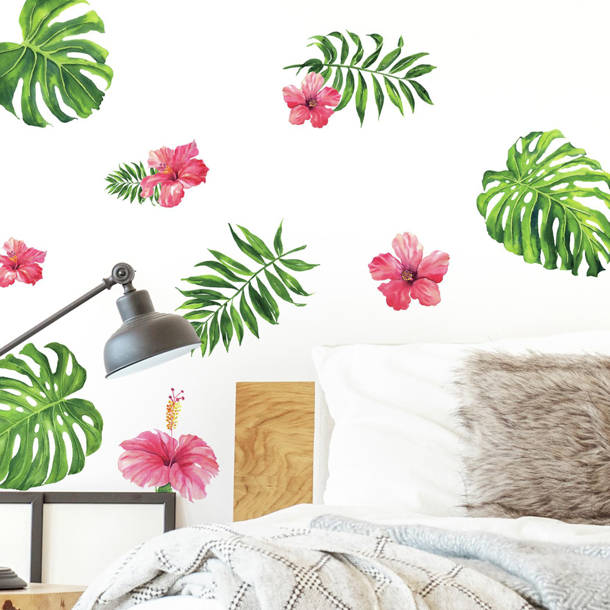 Bay Isle Home Tropical Hibiscus Flower Wall Decal & Reviews | Wayfair