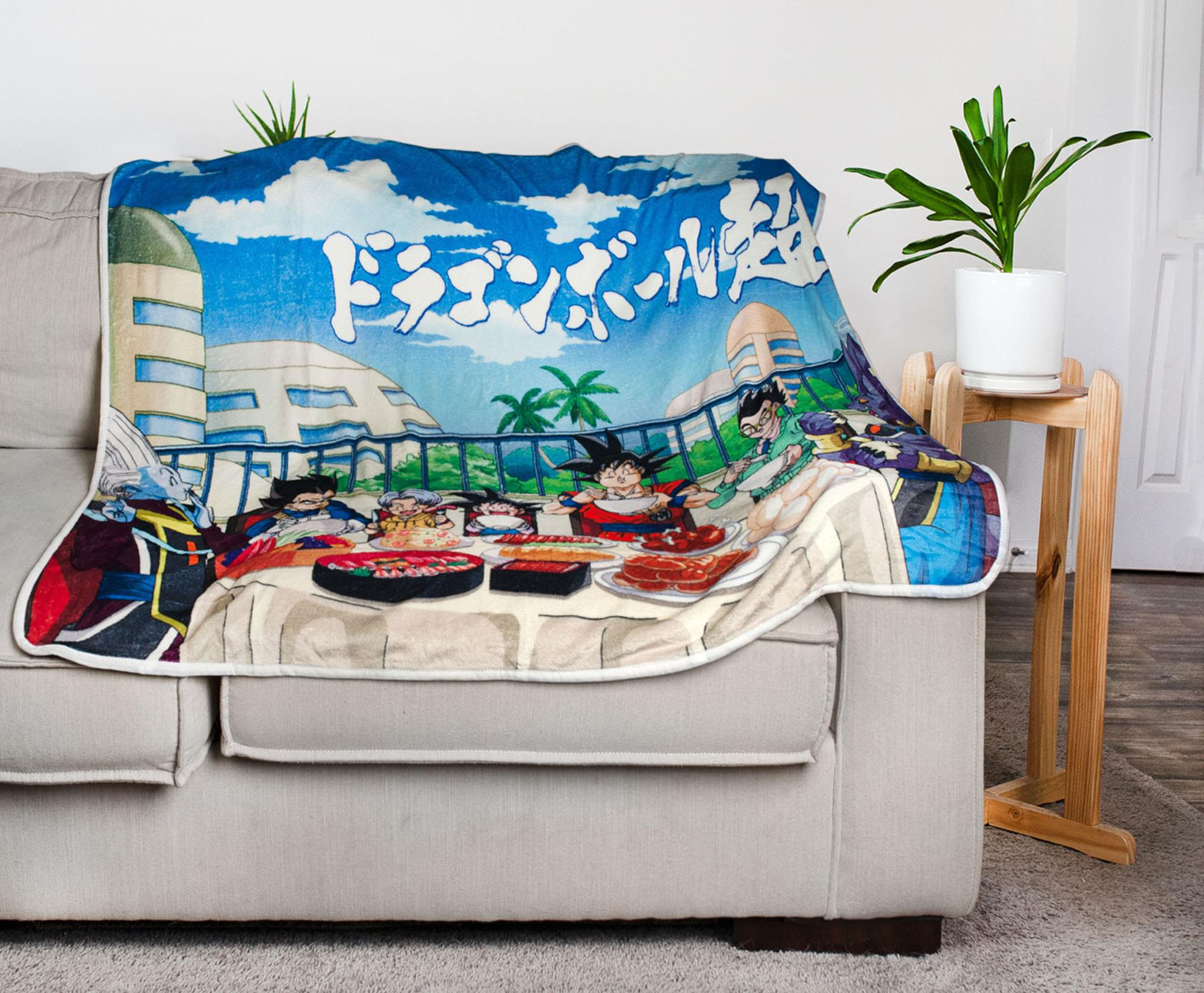 Just Funky Dragon Ball Super Feast Plush Throw | Wayfair