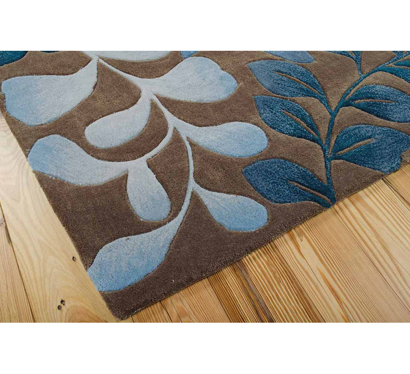 Red Barrel Studio® Brittni Handmade Performance Aqua Blue/Mocca/Off ...