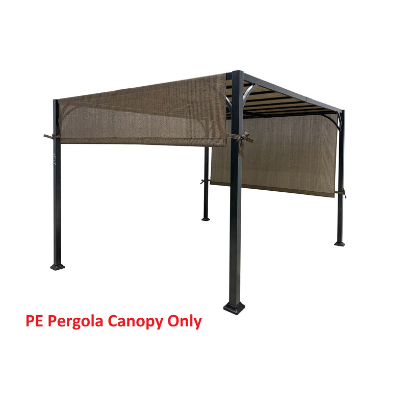 APEX GARDEN PE Pergola Canopy Top for 8 ft. x 10 ft. Pergola - Brown ...